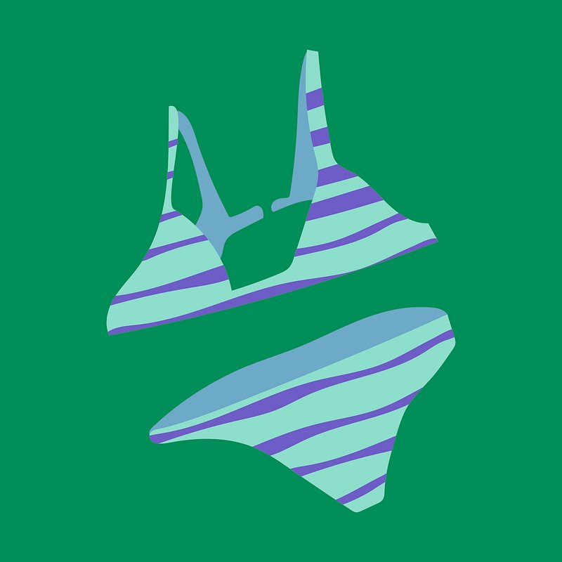 Bikini sticker, feminine fashion doodle | Premium PSD - rawpixel