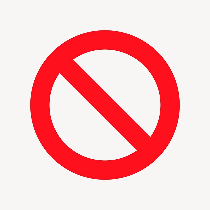 Png empty prohibition sign, no | Premium PNG - rawpixel
