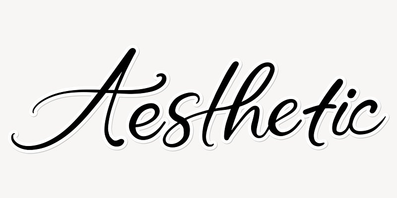Aesthetic word, minimal black calligraphy | Free Photo - rawpixel