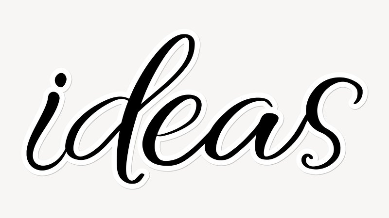 Ideas word, simple black calligraphy | Free Photo - rawpixel
