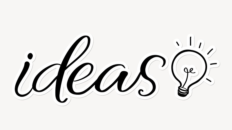 Ideas word, simple black calligraphy | Free Photo - rawpixel