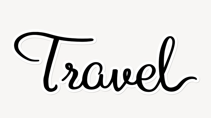Travel word, minimal black calligraphy | Free Photo - rawpixel