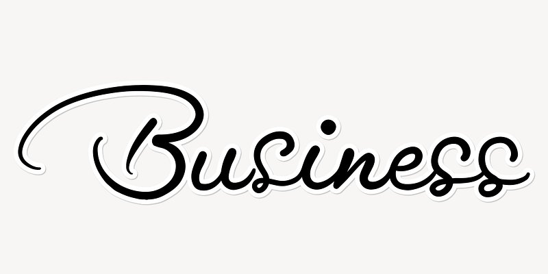 Business word, simple black calligraphy | Free Photo - rawpixel