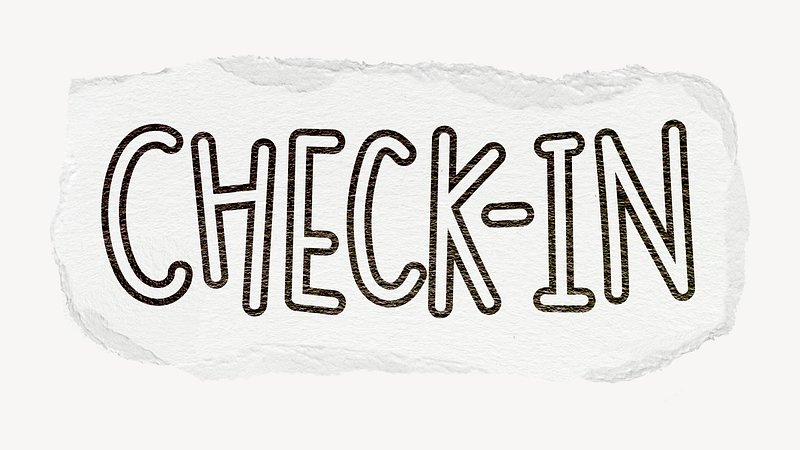 Check-in word, ripped paper typography | Free Photo - rawpixel