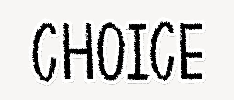Choice word, brush stroke typography, | Free Photo - rawpixel