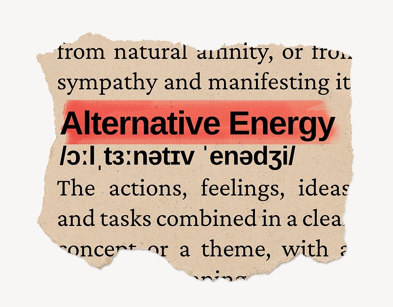 Alternative energy ripped dictionary, editable | Free PSD - rawpixel