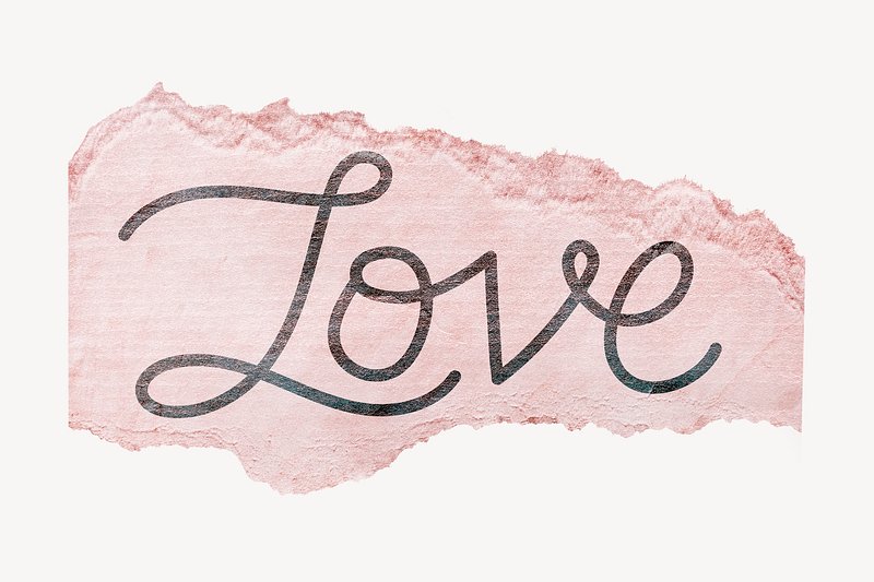 Love word sticker, ripped paper | Premium PSD - rawpixel