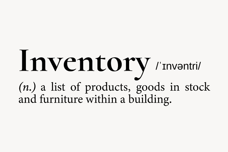 Inventory definition, dictionary word typography | Free Photo - rawpixel