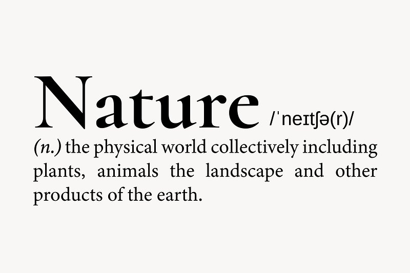 Nature definition, dictionary word typography | Free Photo - rawpixel