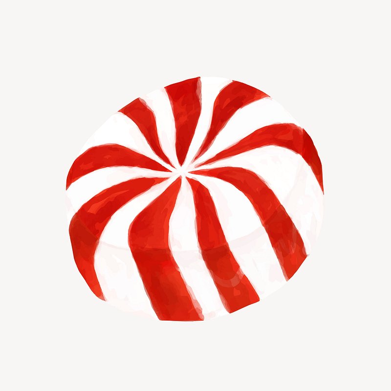 Peppermint candy sticker, watercolor design | Premium Vector - rawpixel