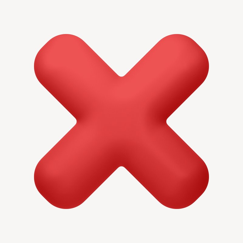 Red X mark 3D icon | Premium Icons Illustration - rawpixel