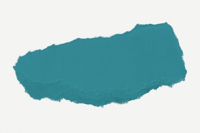 Ripped teal paper sticker, journal | Premium PSD - rawpixel