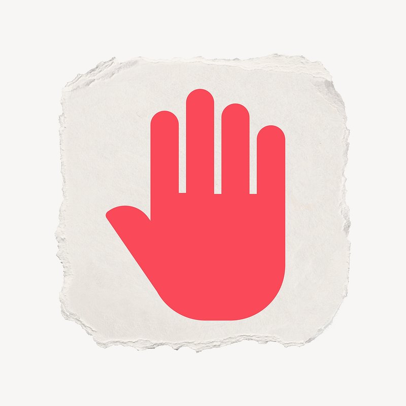 Hand icon, ripped paper design | Free PSD - rawpixel