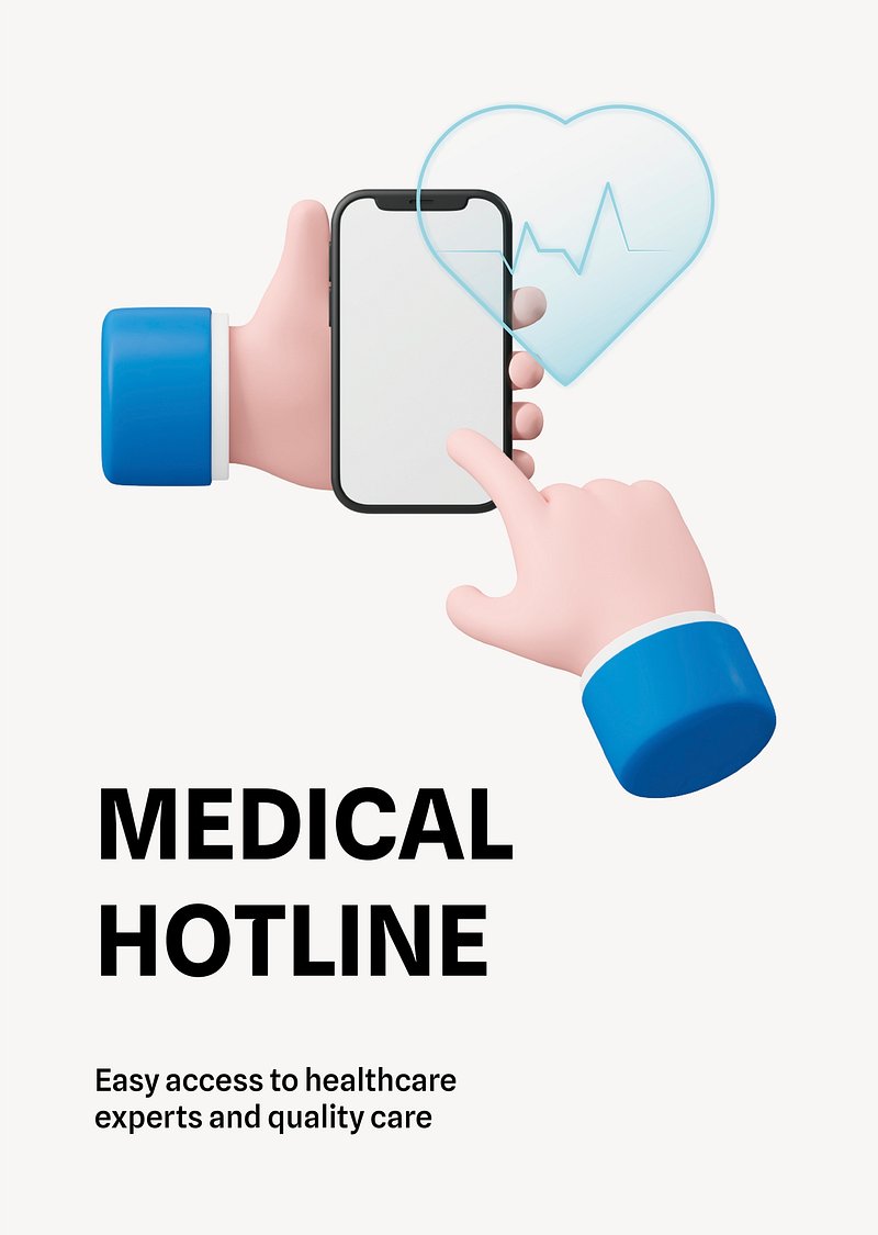 Medical hotline, editable poster template | Premium Vector Template ...