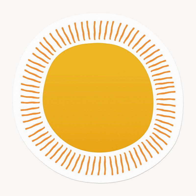 Sunshine round badge, drawing illustration | Free Photo - rawpixel
