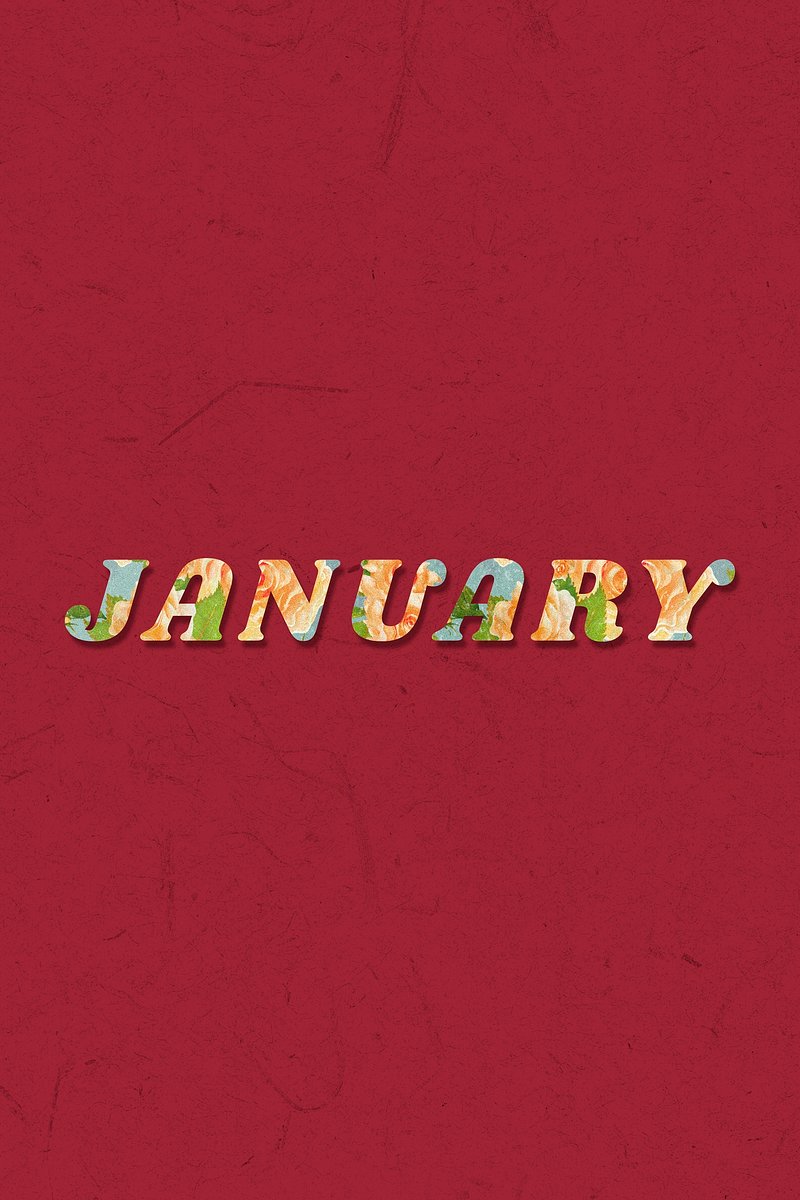Colorful January month text | Free Photo - rawpixel