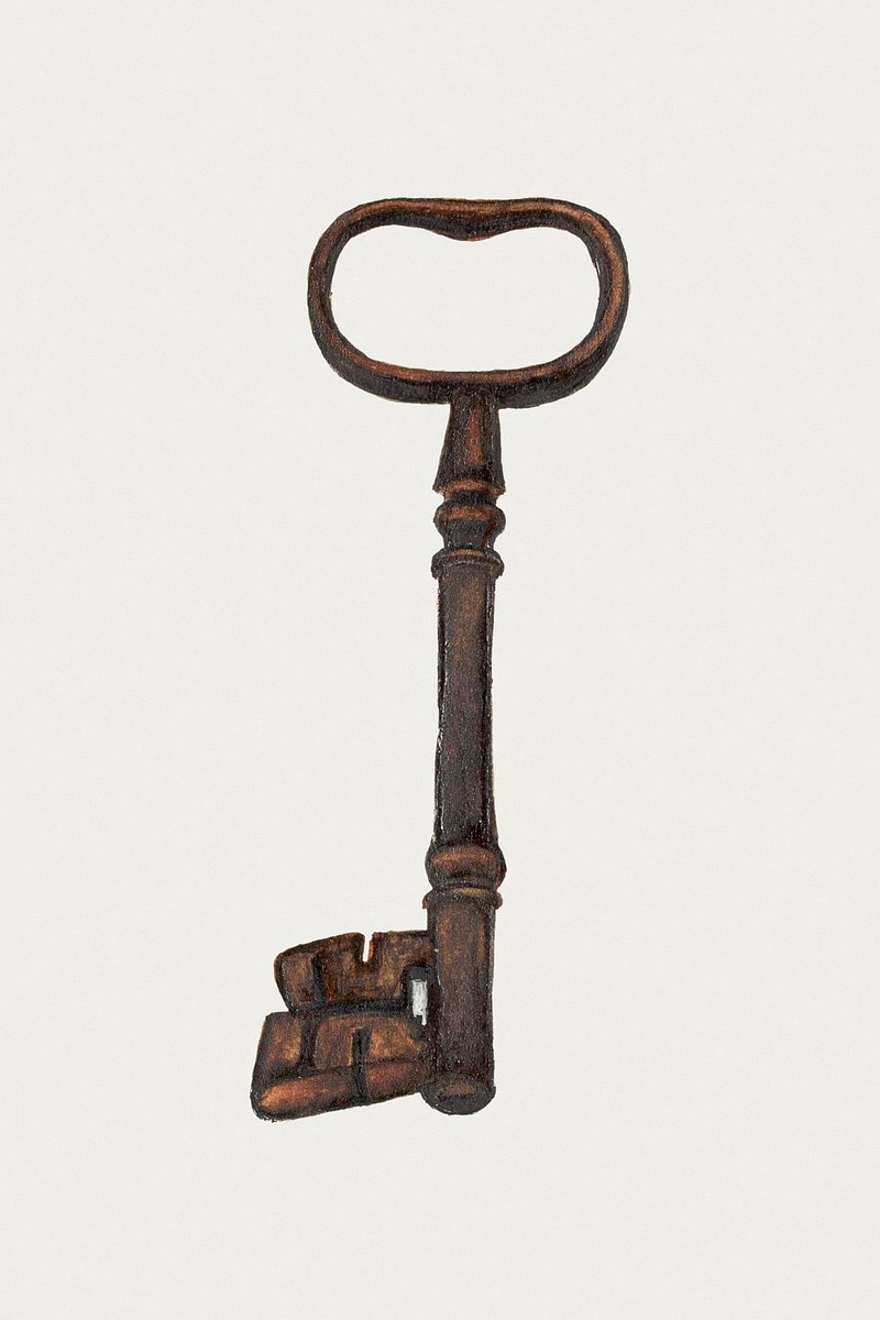 Vintage key psd illustration, remixed | Premium PSD - rawpixel