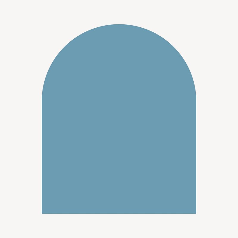 Blue arch collage element, simple | Premium Photo - rawpixel