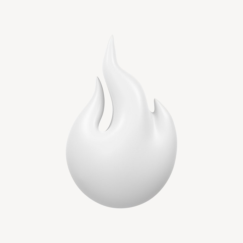 Flame icon, 3D minimal illustration | Free Icons Illustration - rawpixel