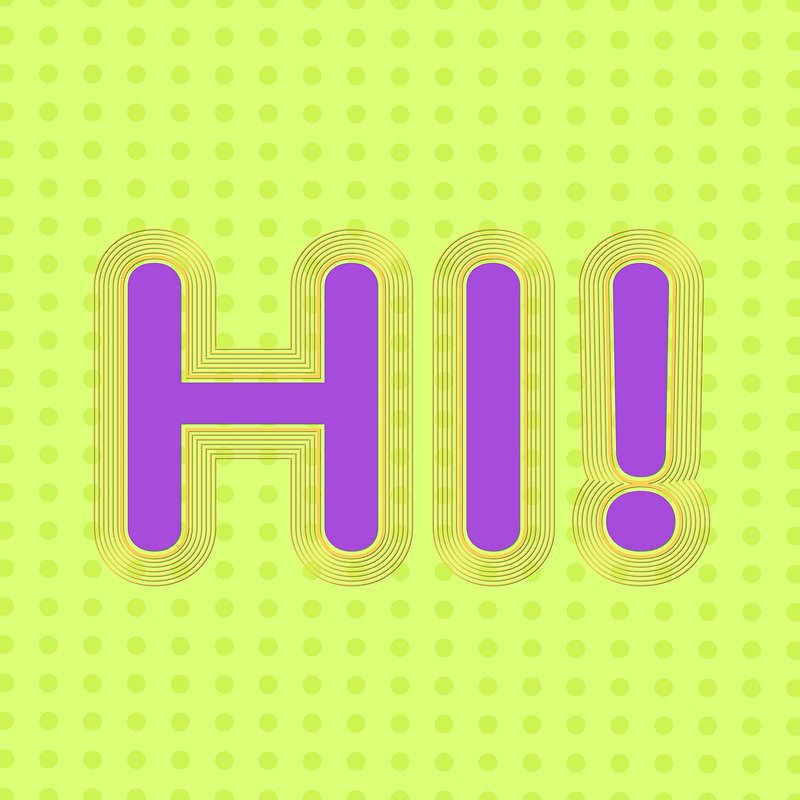 Offset stroke hi funky typography | Free Photo - rawpixel