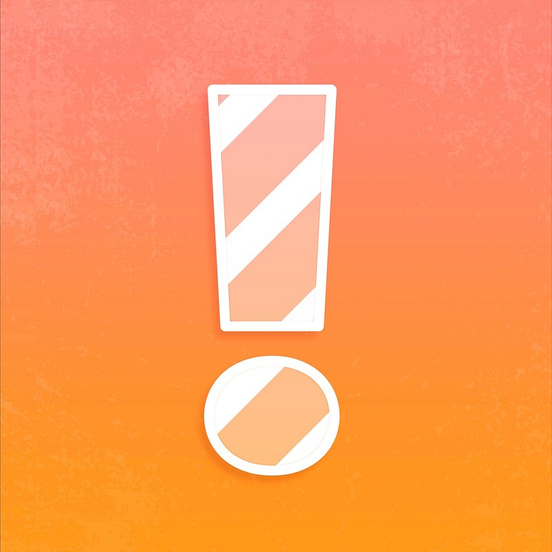 Exclamation mark typography psd two | Free PSD - rawpixel