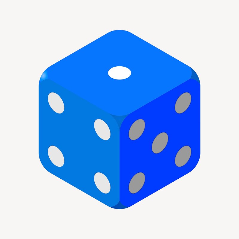 Blue dice clipart illustration psd | Free PSD - rawpixel