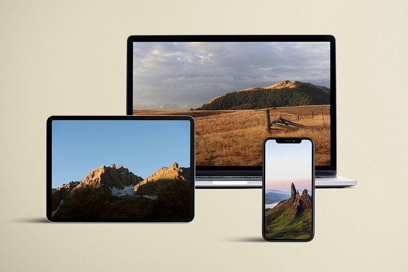 Multi devices, phone, tablet, laptop, | Free Photo - rawpixel