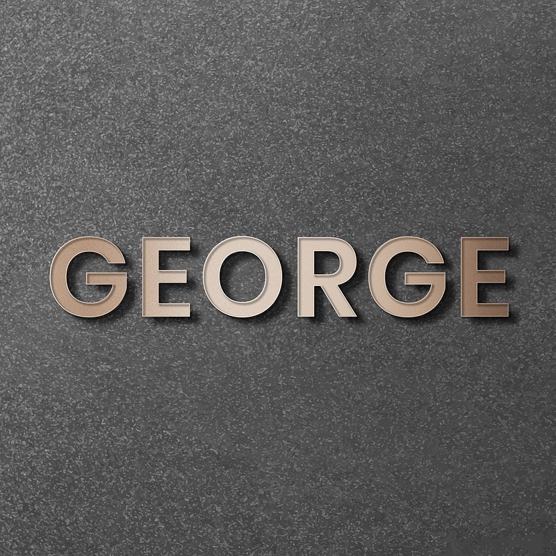 George typography gold design element | Free Vector - rawpixel