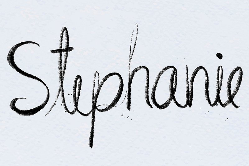 Stephanie hand drawn font vector | Free Vector - rawpixel