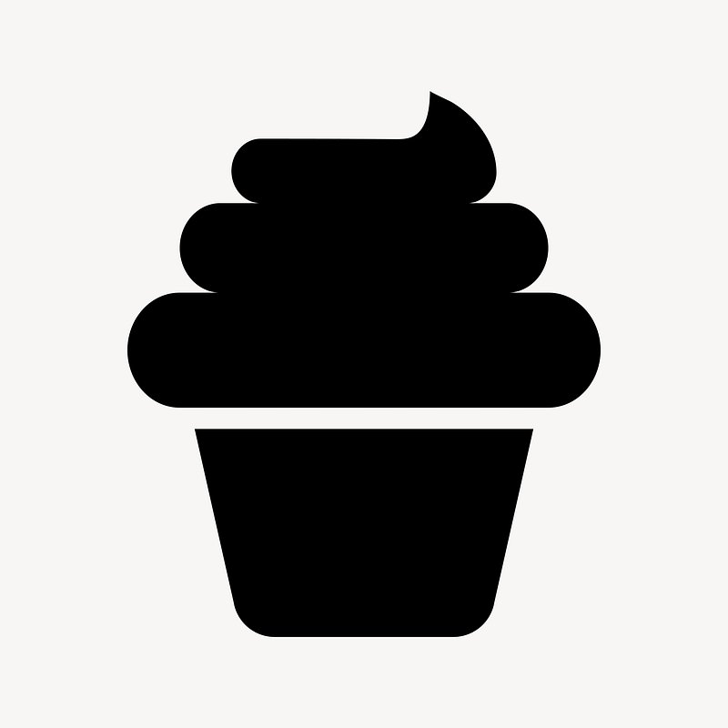 Cupcake icon collage element vector | Premium Vector Illustration ...