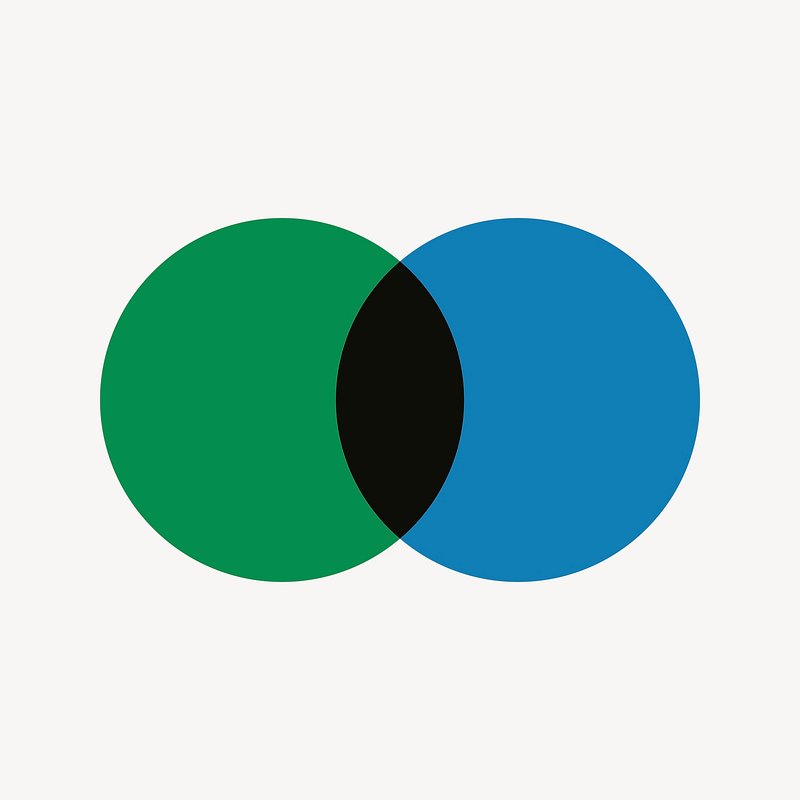 Double circle, blue & green | Premium Vector - rawpixel