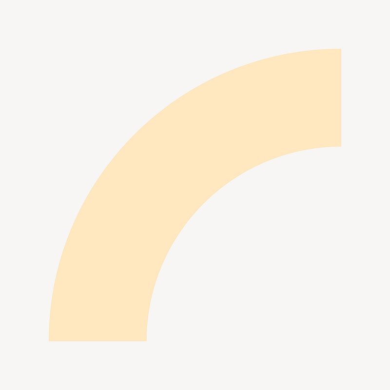 Beige quarter circle design element | Premium Vector - rawpixel