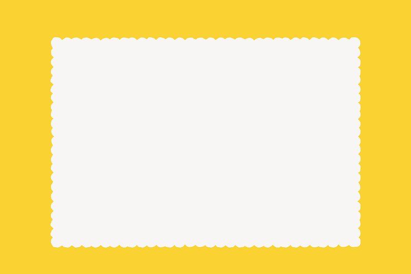 Simple squiggly yellow frame collage | Premium Vector - rawpixel