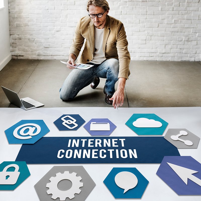 Internet Connection Technology Information Concept | Premium Photo ...