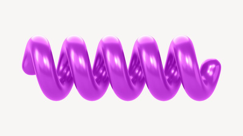 Purple curl, 3D rendering design | Free Photo - rawpixel