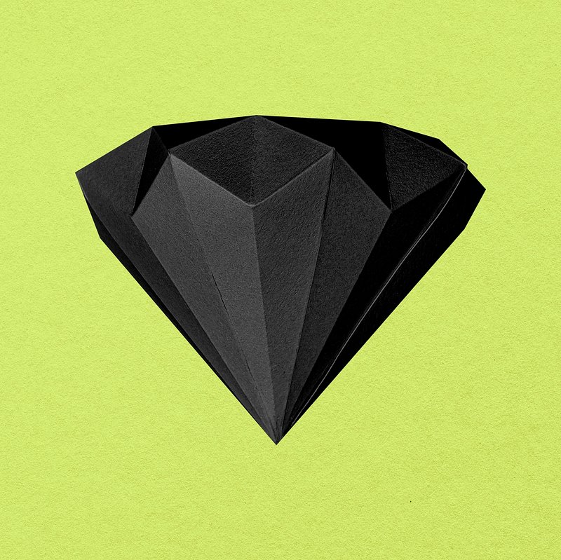 3D black diamond, geometric shape | Free Photo - rawpixel
