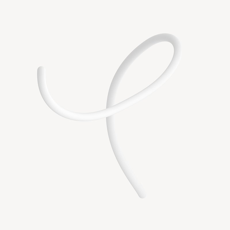 Squiggle 3D, white shape vector | Premium Vector - rawpixel