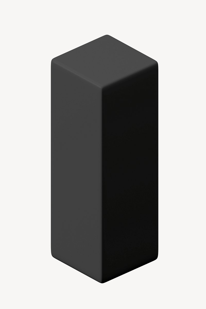Black rectangle shape, 3D geometric | Free Photo - rawpixel