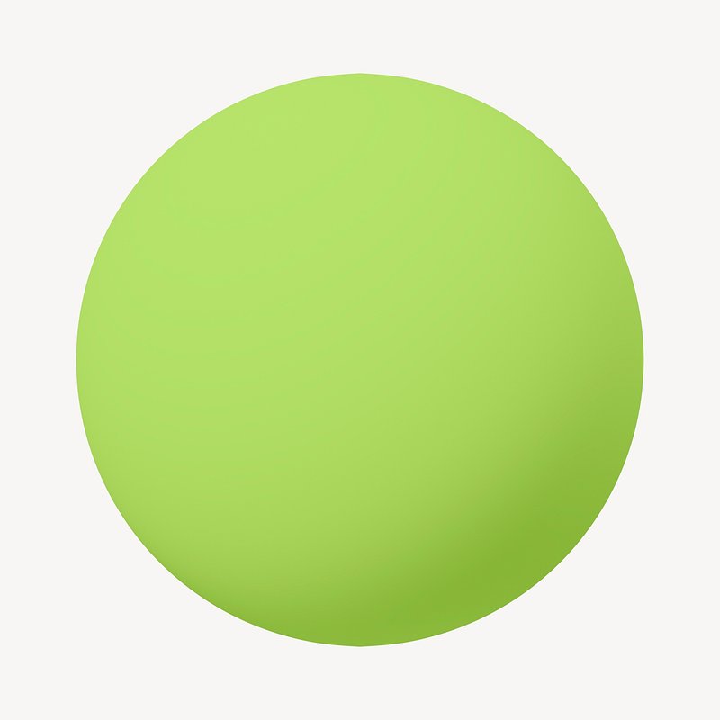 Green sphere shape, 3D circle | Premium PSD - rawpixel