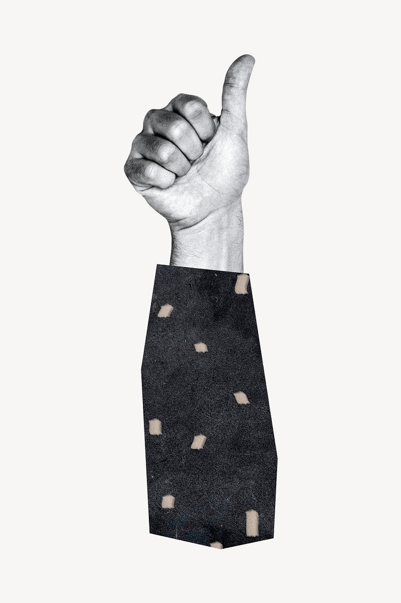 Thumbs sign language collage element | Premium PSD - rawpixel