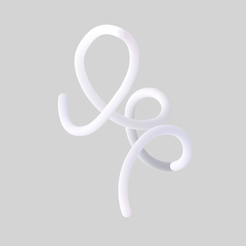 3D white squiggle shape vector | Premium Vector - rawpixel