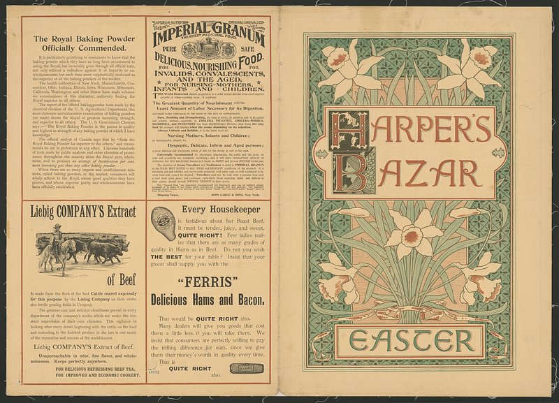 Harper's Bazar, Easter (1890–1900) Louis | Free Photo Illustration ...