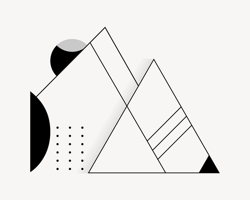 Black triangle, geometric shape clipart | Premium Vector - rawpixel