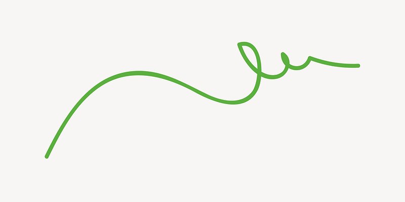 Green squiggle, doodle line clipart | Free Vector - rawpixel