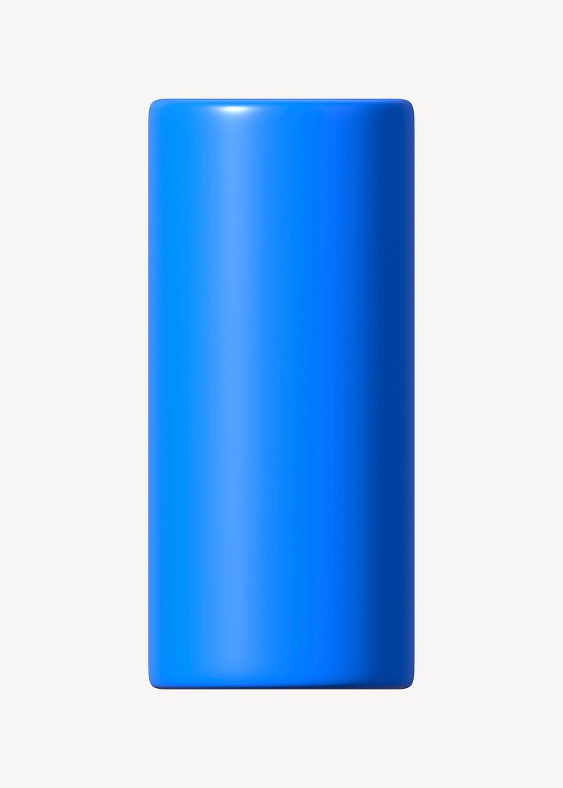 3D blue cylinder, geometric clipart | Premium PSD - rawpixel