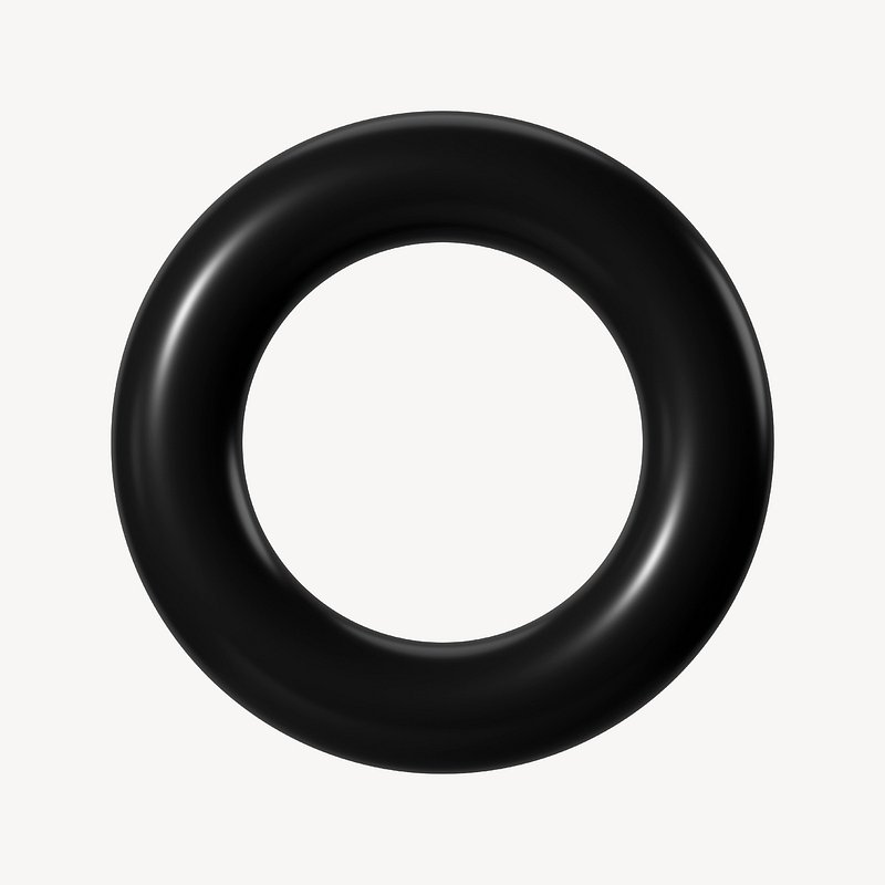 Black 3D torus ring shape, | Premium PSD - rawpixel