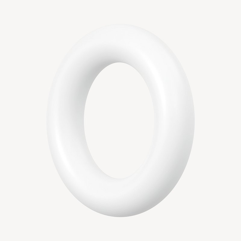 White 3D torus ring shape, | Premium PSD - rawpixel