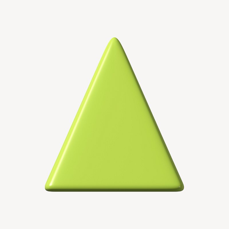 3D green triangle shape, geometric | Premium PSD - rawpixel