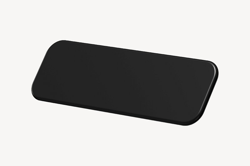3D black rectangle shape, geometric | Premium PSD - rawpixel