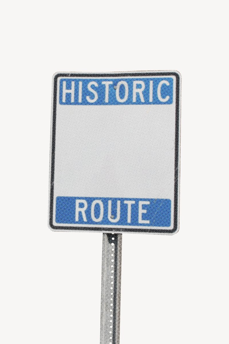Historic route traffic sign psd | Free PSD - rawpixel